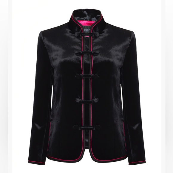 Shanghai Tang | Jackets & Coats | Shanghai Tang Mandarin Collar Velvet ...